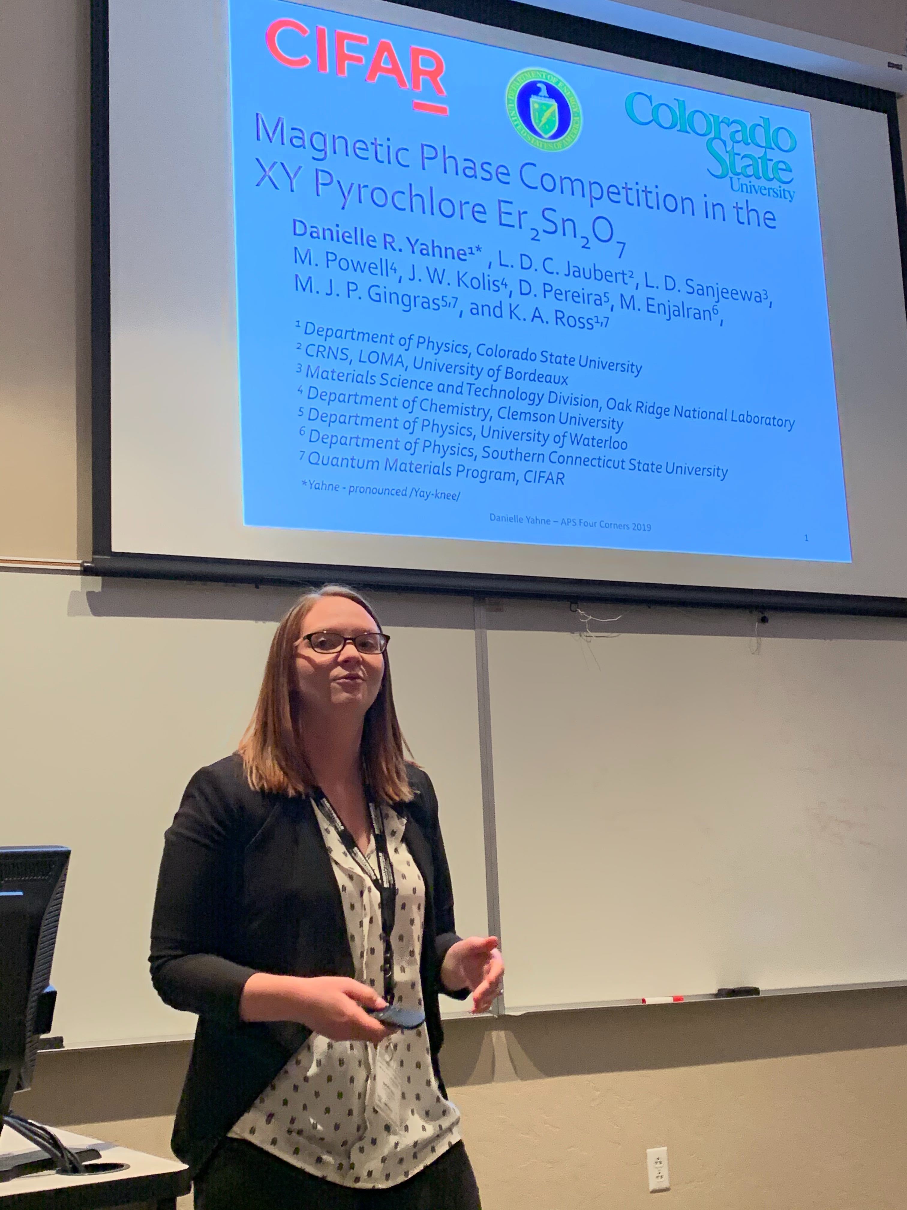 Grad student Danielle Yahne wins APS 4 Corners award – Department of ...
